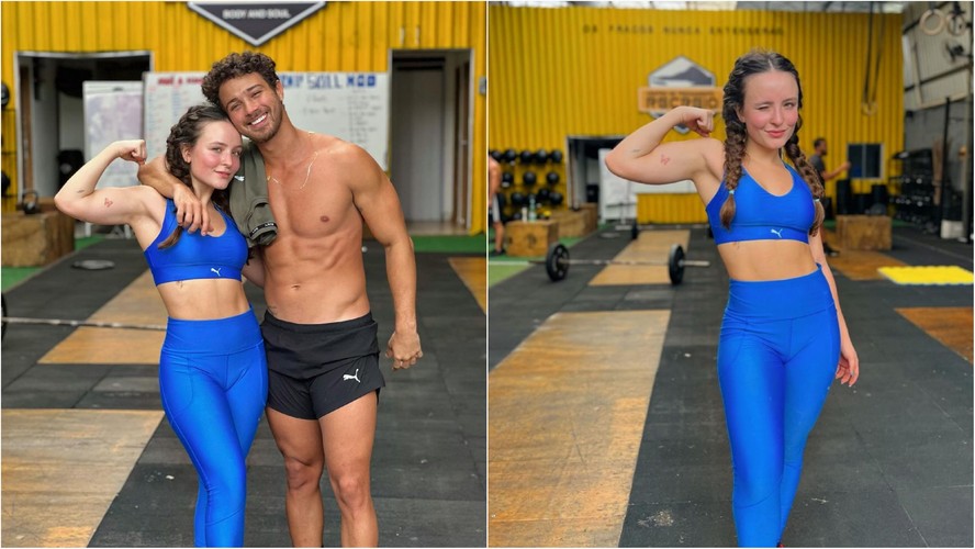 Larissa Manoela mostra treino de crossfit ao lado de André Luiz Frambach: 'A era crossfiteira chega'