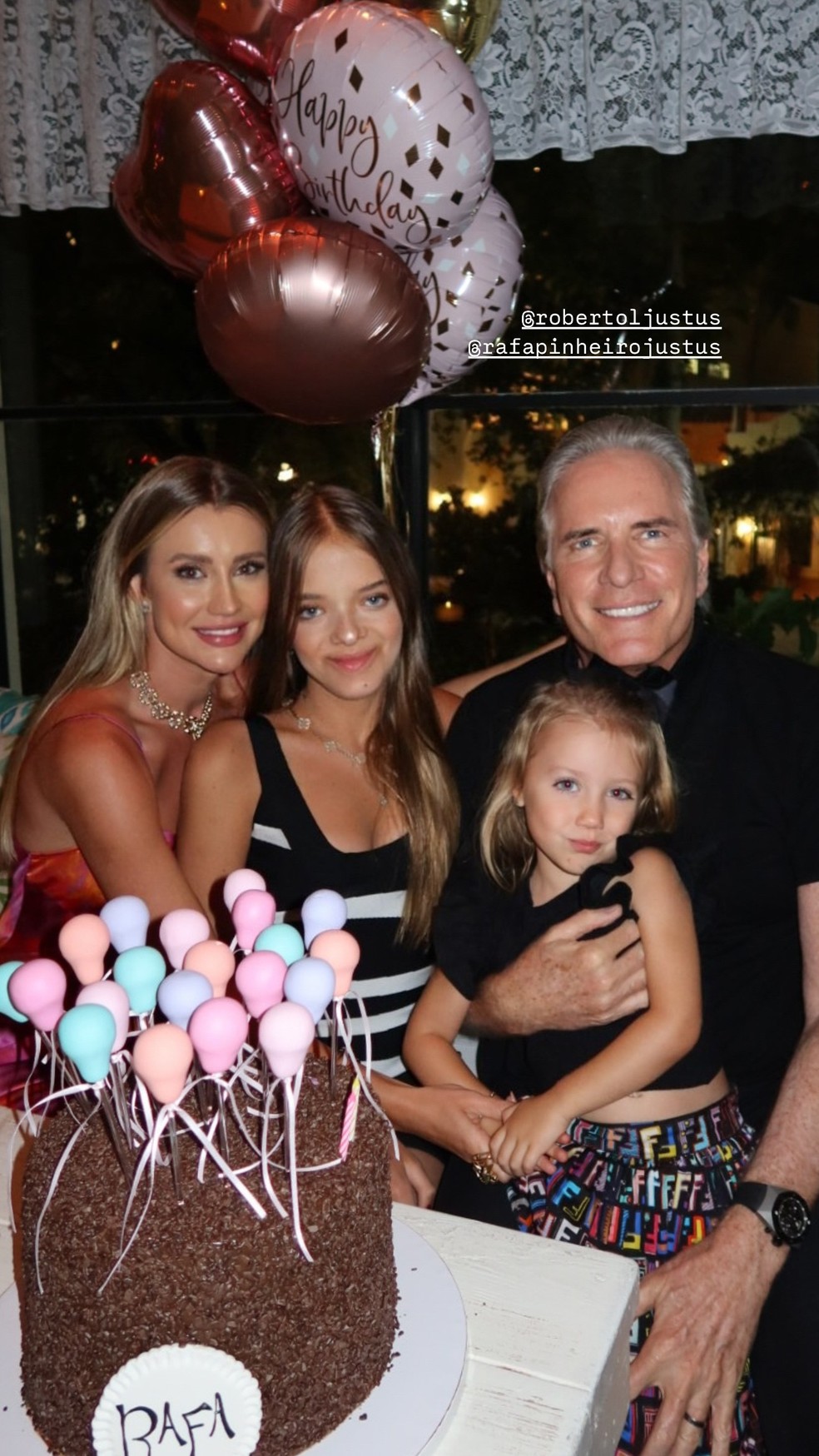 Roberto Justus faz homenagem para a filha, Rafaella, no seu aniversário ...