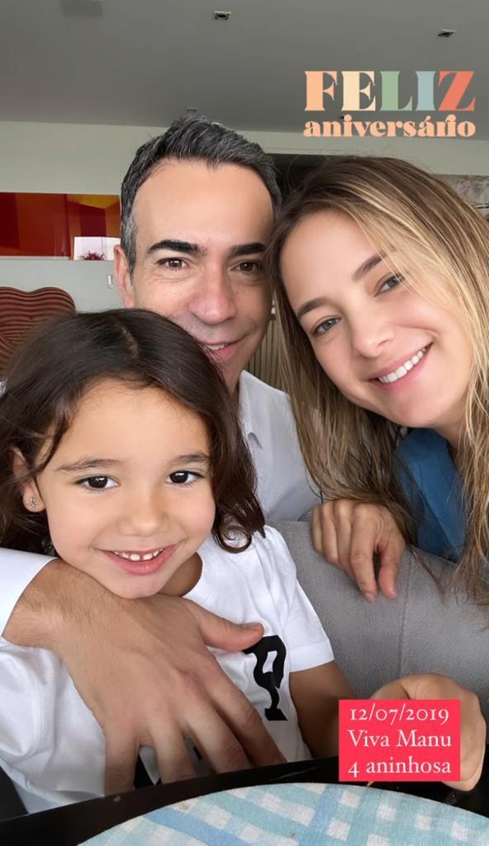 Ticiane Pinheiro e Cesar Tralli comemoram aniversário de 4 anos da filha