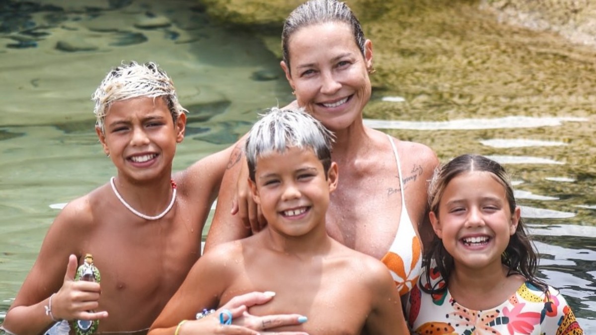 Luana Piovani resgata foto em família para celebrar 32 anos de história em Noronha: 'Três filhos ...