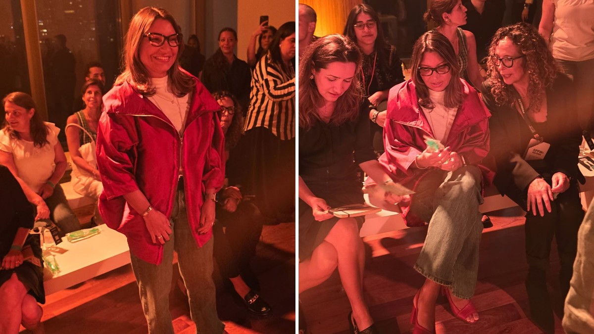 Apoiadora da moda brasileira, Janja Silva marca presença no SPFW