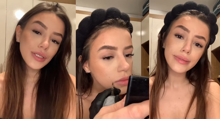 Pinta permanente: Tiktoker tatua o próprio rosto e médicas comentam riscos e cuidados