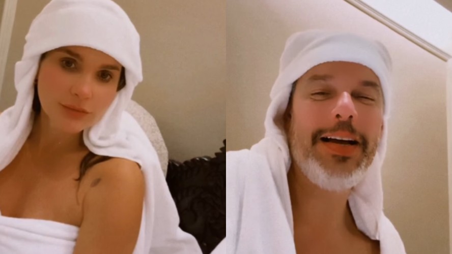 Flávia Alessandra e Otaviano Costa curtem 7 horas de massagem em banho ...