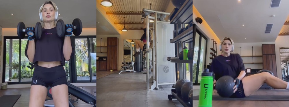 Flávia Alessandra pega pesado em treino durante viagem: 'É de qualquer ...