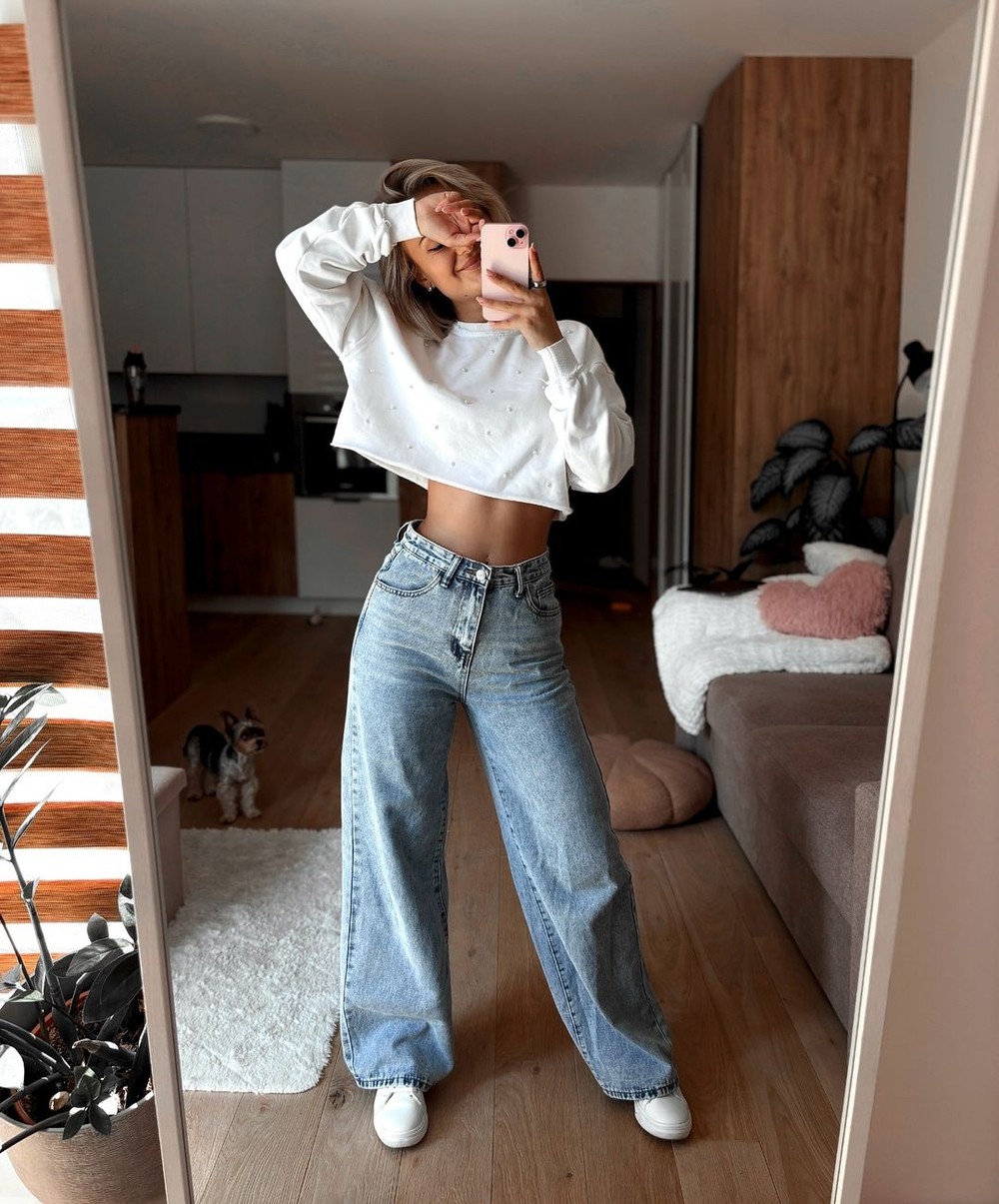 Looks com calça wide leg: veja 35 maneiras de como usar a peça que é ...