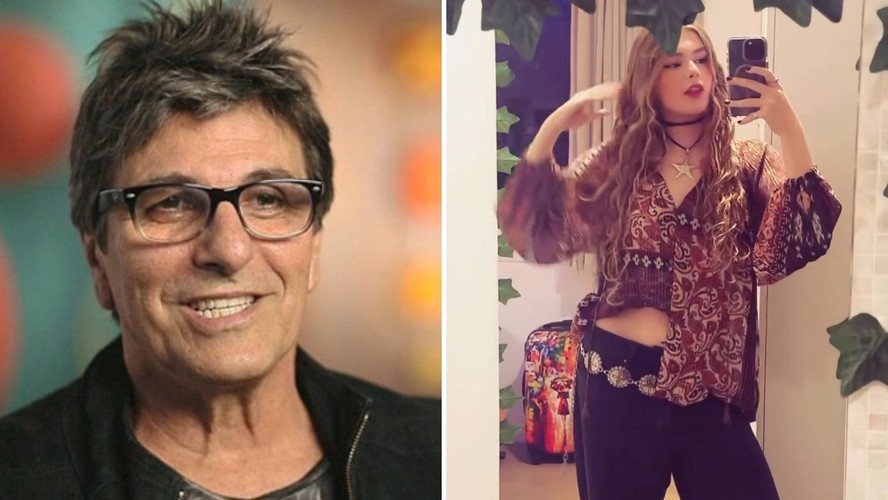 Longe da filha, Evandro Mesquita mata a saudade por fotos e vídeos: 'Afeto'