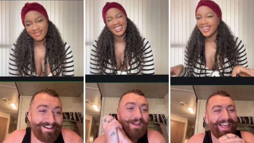 IZA aparece com Sam Smith após anunciar música com o cantor: 'Que honra'