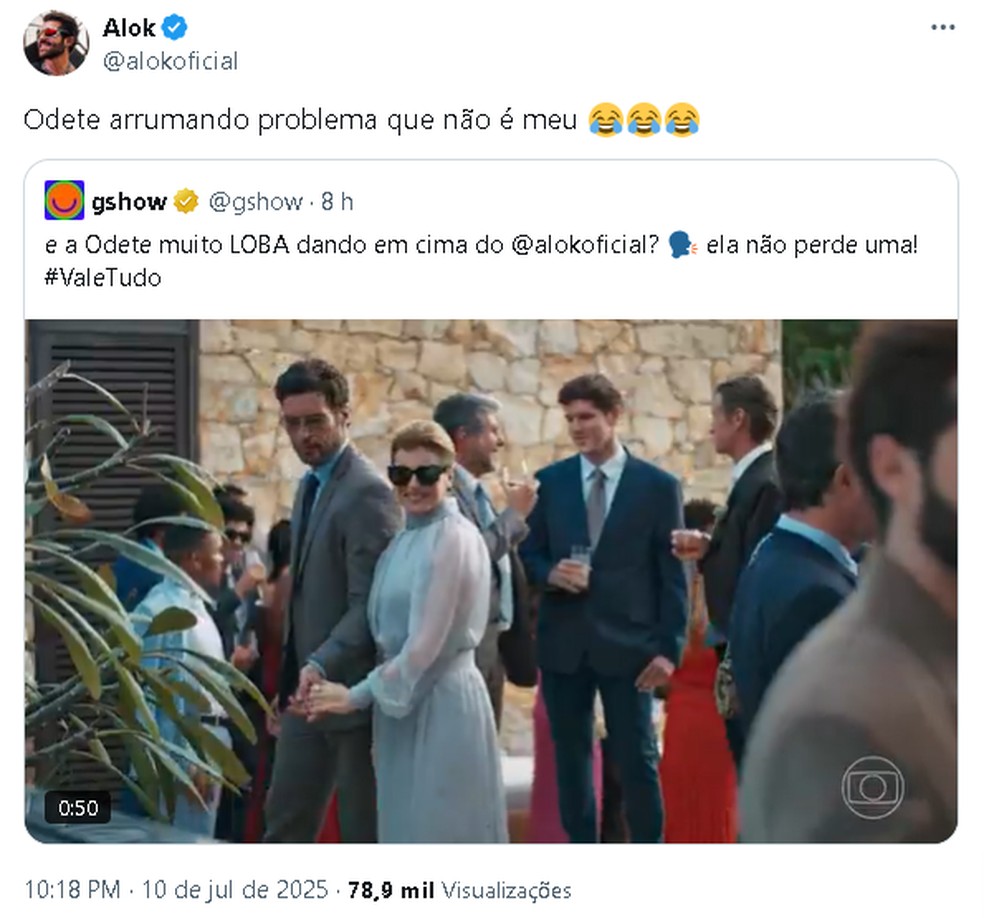 Alok viraliza após flerte com Odete Roitman em 'Vale Tudo' e se defende ...