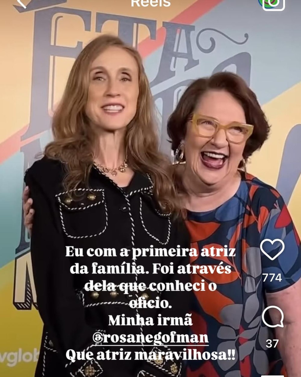 Betty Gofman comemora papel ao lado da irmã, Rosane Gofman, na mesma ...