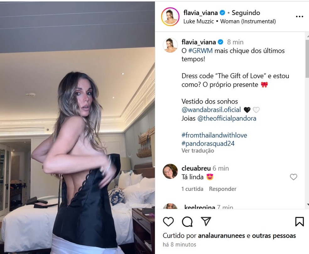 Flávia Viana comete gafe com vestido em publicação e fãs comentam: 'Vê ...