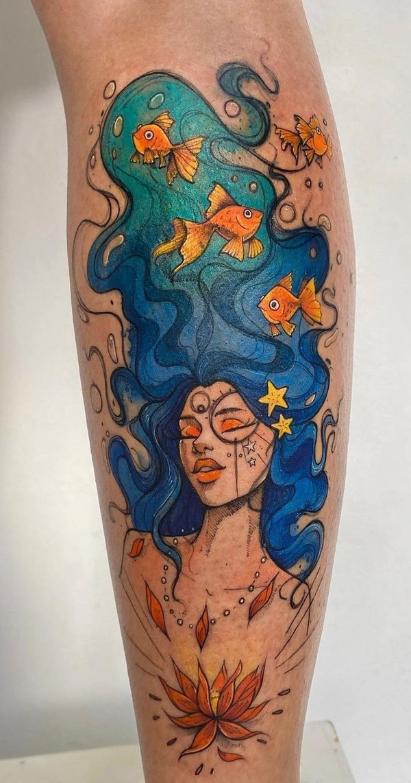 Mais cor! 35 ideias de tatuagem colorida feminina para se inspirar