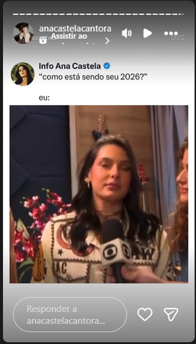 Ana Castela resgata meme próprio e avalia primeiros dias de 2026 ...