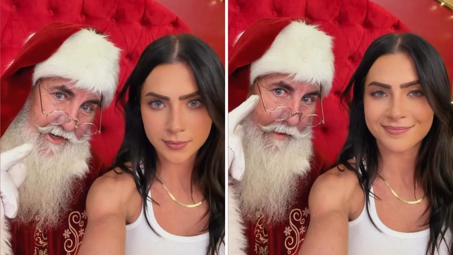 Jade Picon encontra Papai Noel e se emociona com mensagem dele ...