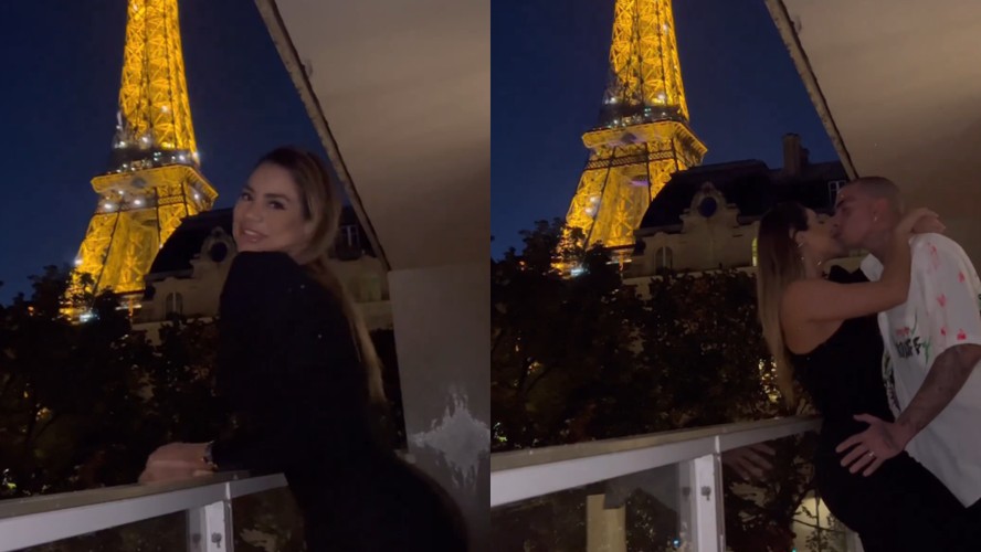 Lexa compartilha momento romântico com MC Guimê em Paris