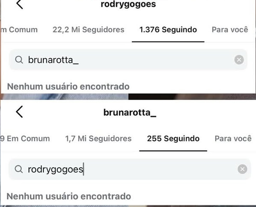 Bruna Rotta e Rodrygo Goes, jogador da Seleção, deixam de se seguir nas ...