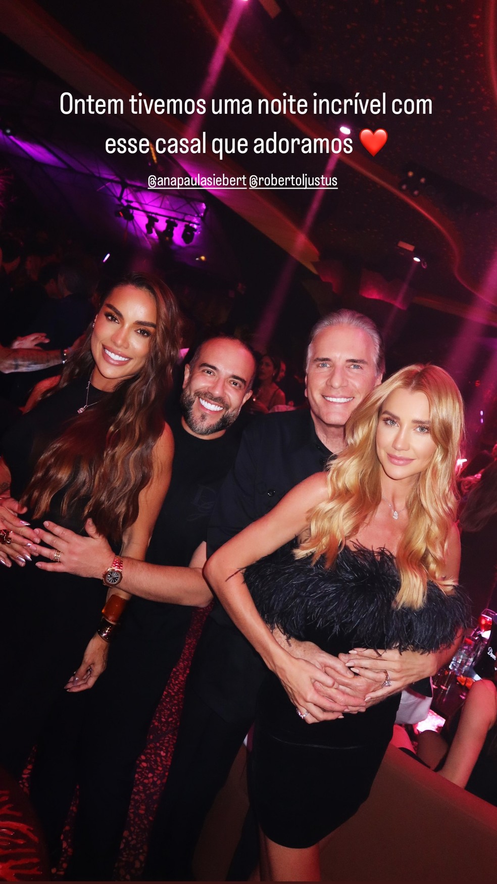 Ana Paula Siebert e Roberto Justus curtem noitada em Cannes durante lua ...