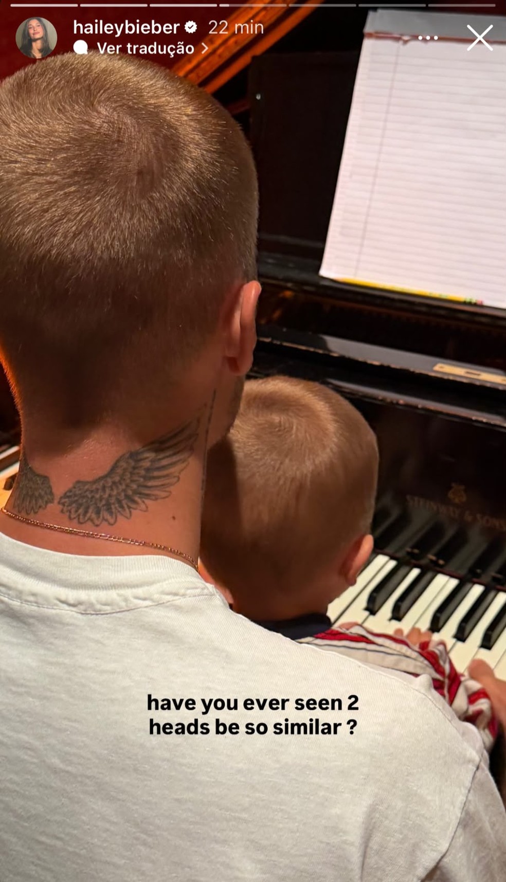 Hailey Bieber homenageia Justin Bieber no Dia dos Pais dos EUA: 'O melhor'