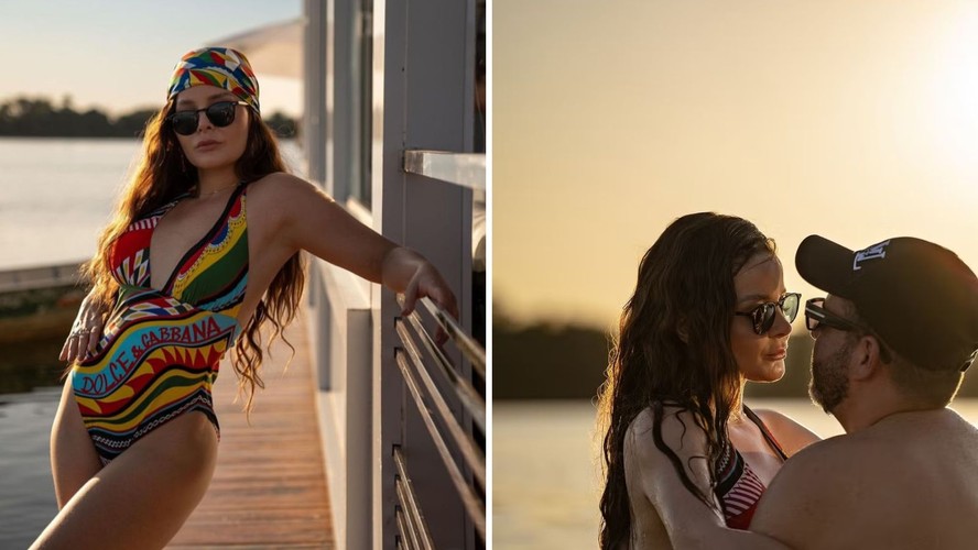 Maraisa detalha dia romântico com noivo, Fernando Mocó, no rio Araguaia: ‘Grande romance’