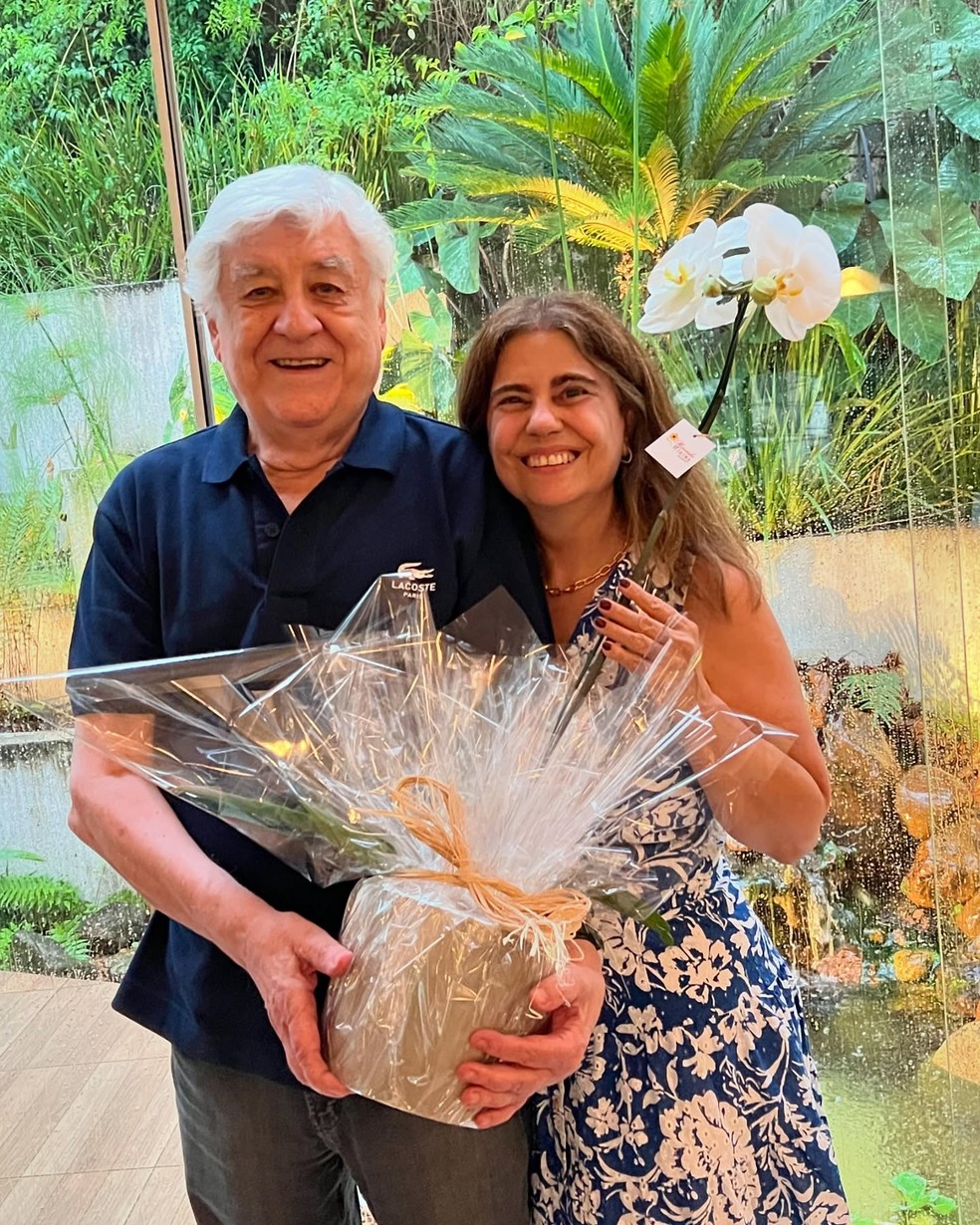 Mayara Magri comemora os 87 anos do marido autor de novelas: 'Sou feliz ...