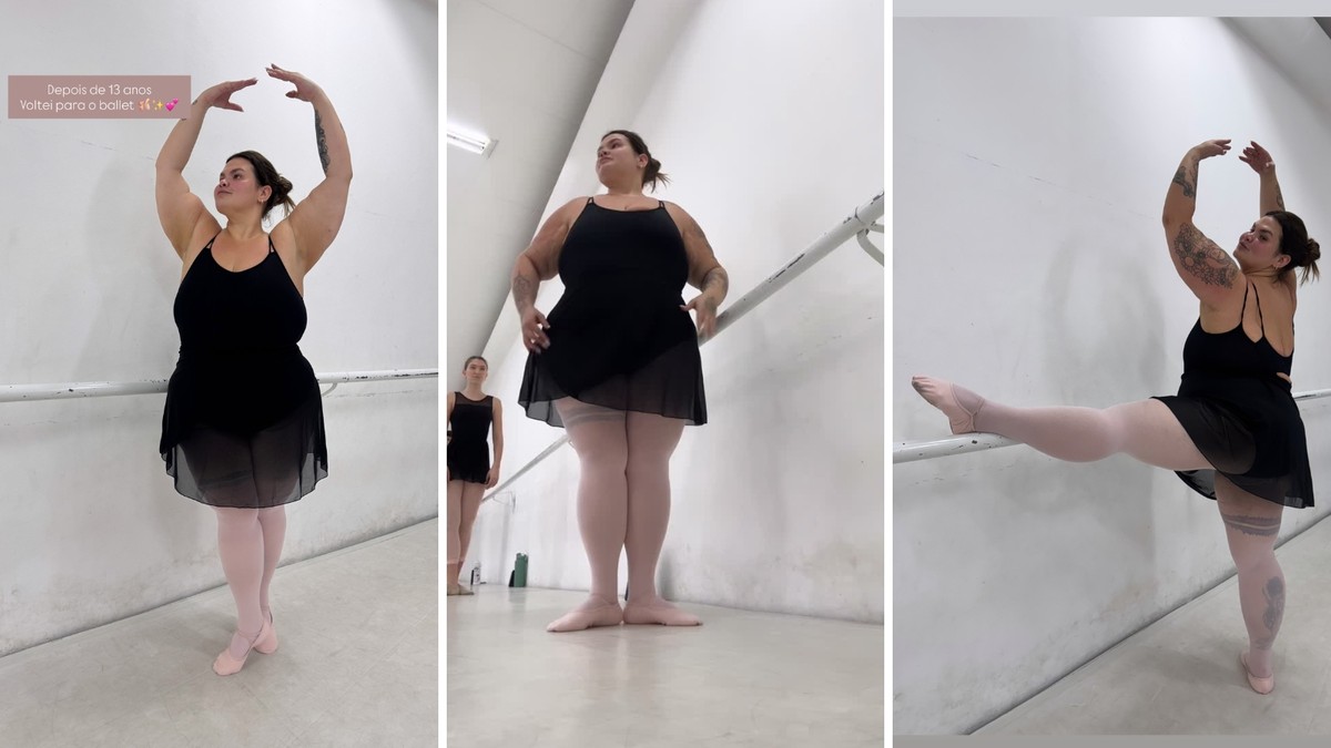 Após perder 60kg, Thais Carla celebra volta ao ballet: 'Depois de 13 anos'