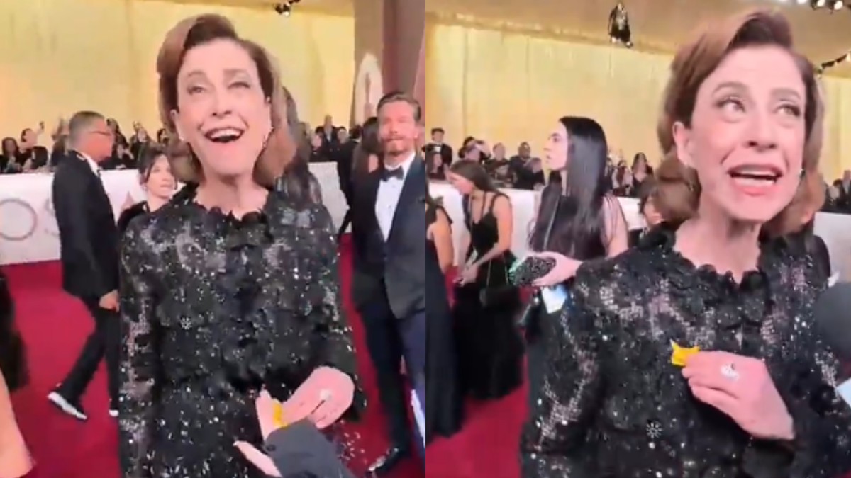 No tapete vermelho do Oscar, Fernanda Torres ganha 'pikachu da sorte ...