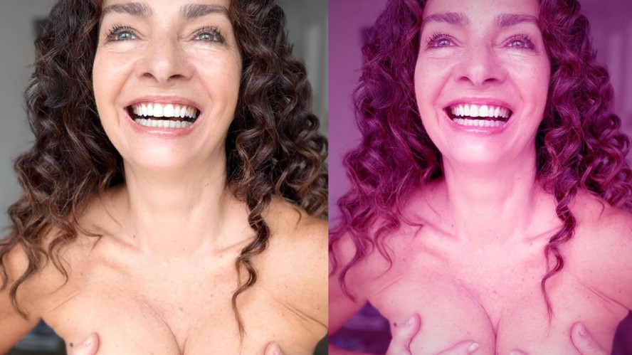Claudia Ohana posa de topless para conscientizar sobre câncer de mama: 'Se toca!'
